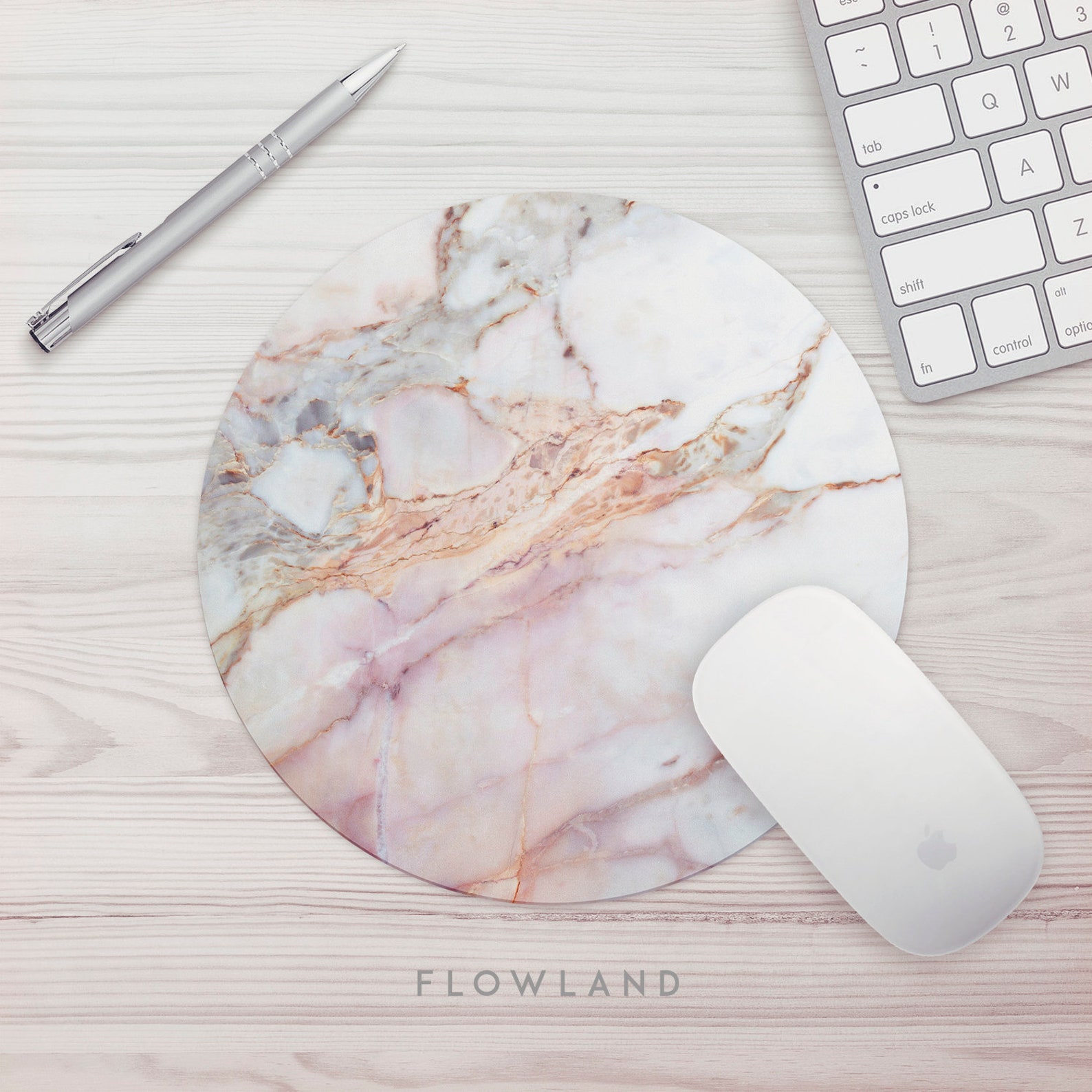 Mouse Pad Marble Print Office Gift Mouse Mat Granite Print | Etsy