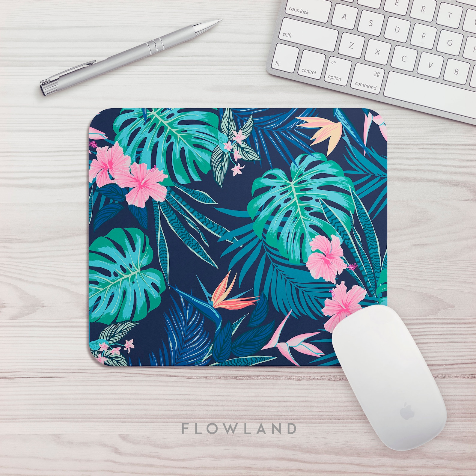 Mouse Pad Tropical Print Office Gift Mouse Mat Hawaiian Mouse - Etsy