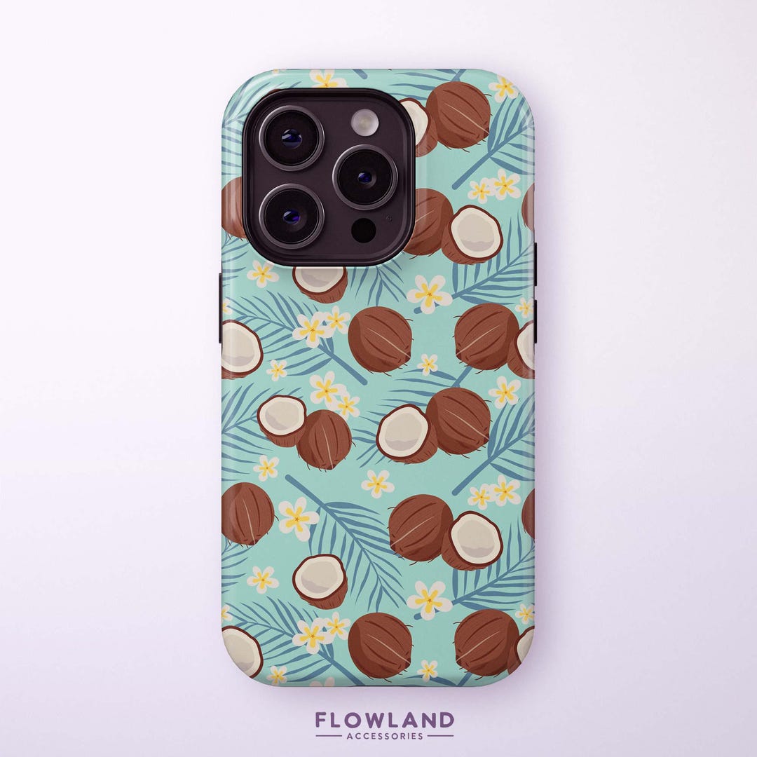 Coconut Phone Case - Tropical Aesthetic Case for Iphone, Beachy Summer ...