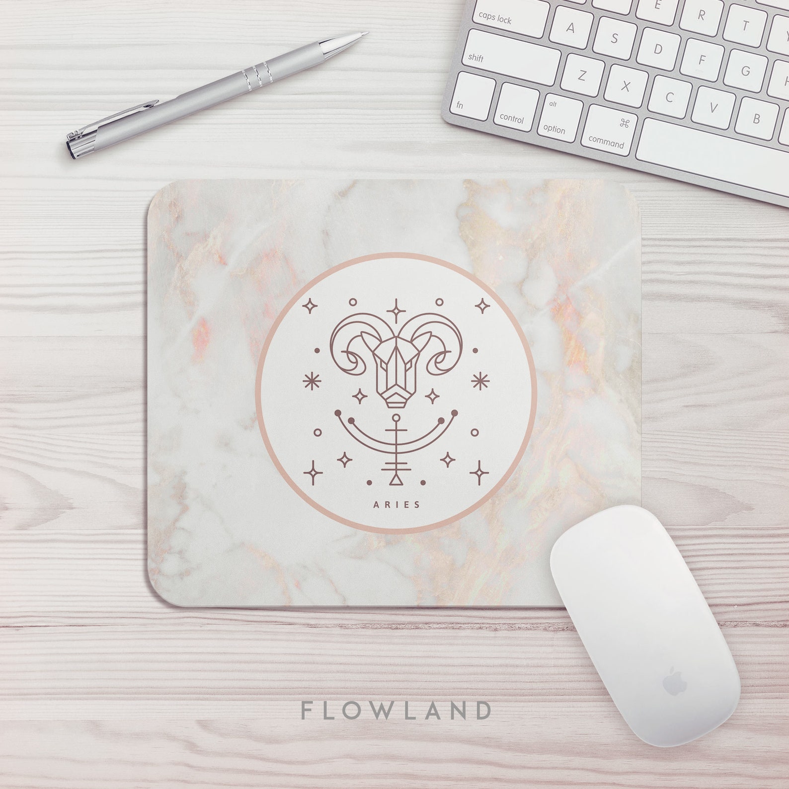 Mouse Pad Star Sign Office Gift Mouse Mat Marble Print Mouse - Etsy UK
