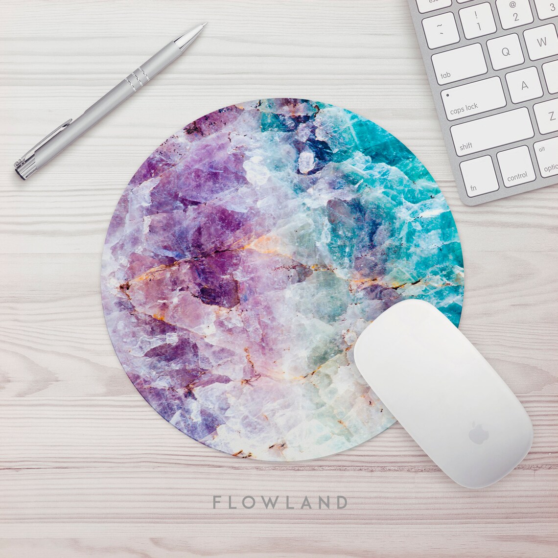 Mouse Pad Marble Print Office Gift Mouse Mat Granite Print | Etsy