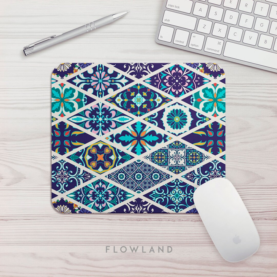 Mouse Pad Moroccan Tile Office Gift Mouse Mat Mediterranean Tile Mouse ...