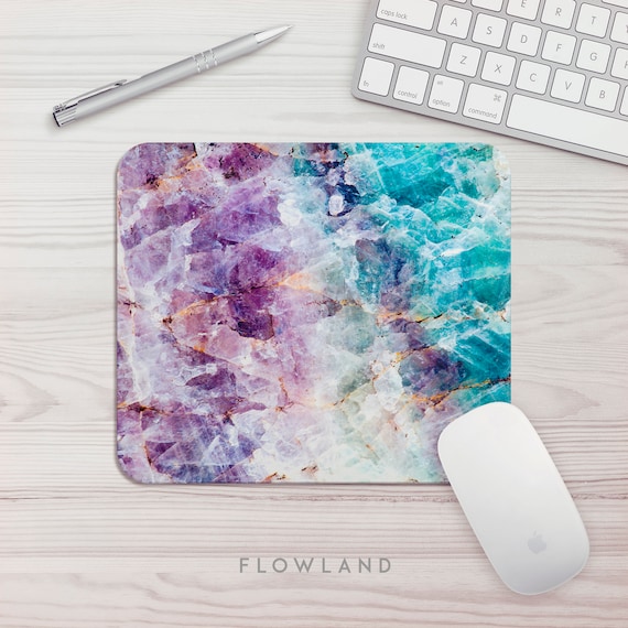 Mouse Pad Marble Print Office Gift Mouse Mat Granite Print | Etsy