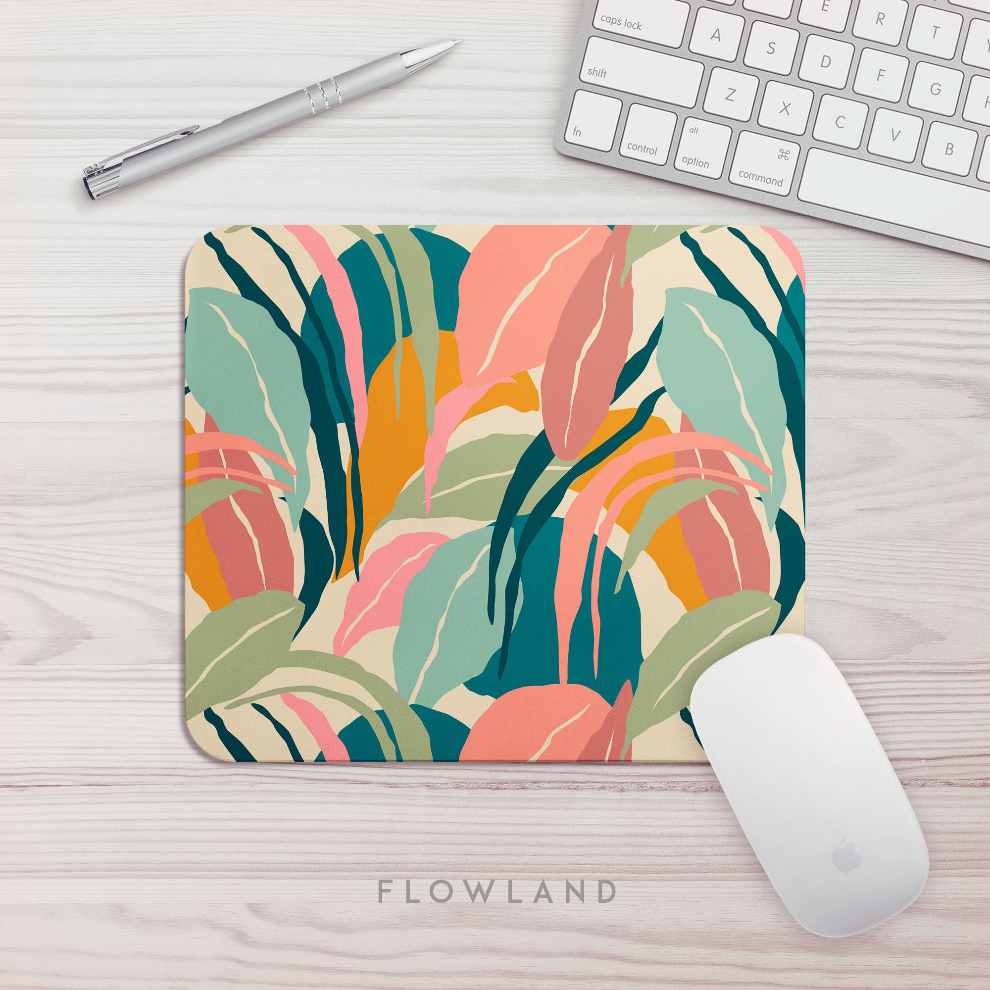 Mouse Pad Abstract Jungle Print Office Gift Mouse Mat Tropical | Etsy