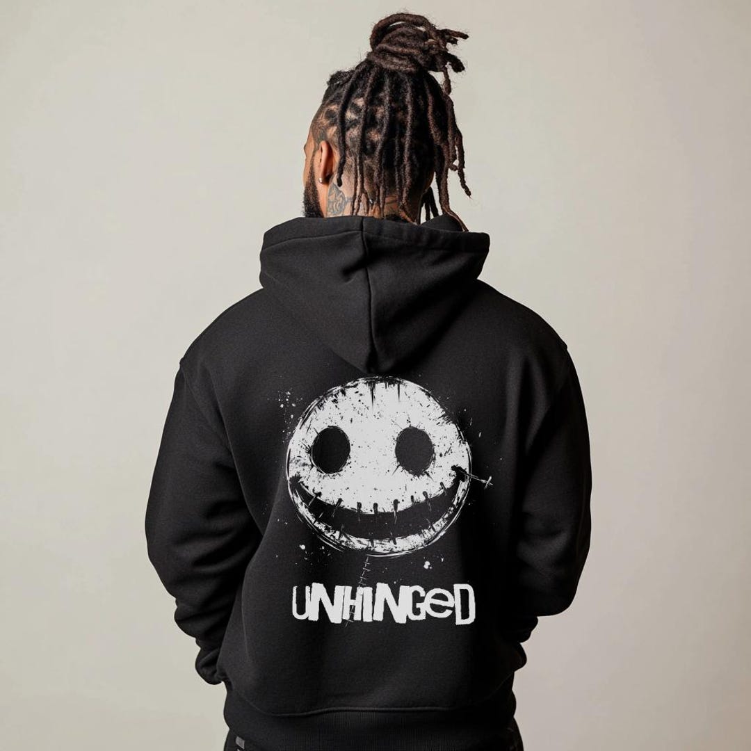Ambit Streetwear 'unhinged Smiley' Unisex Supply Hoodie - Grunge Urban ...