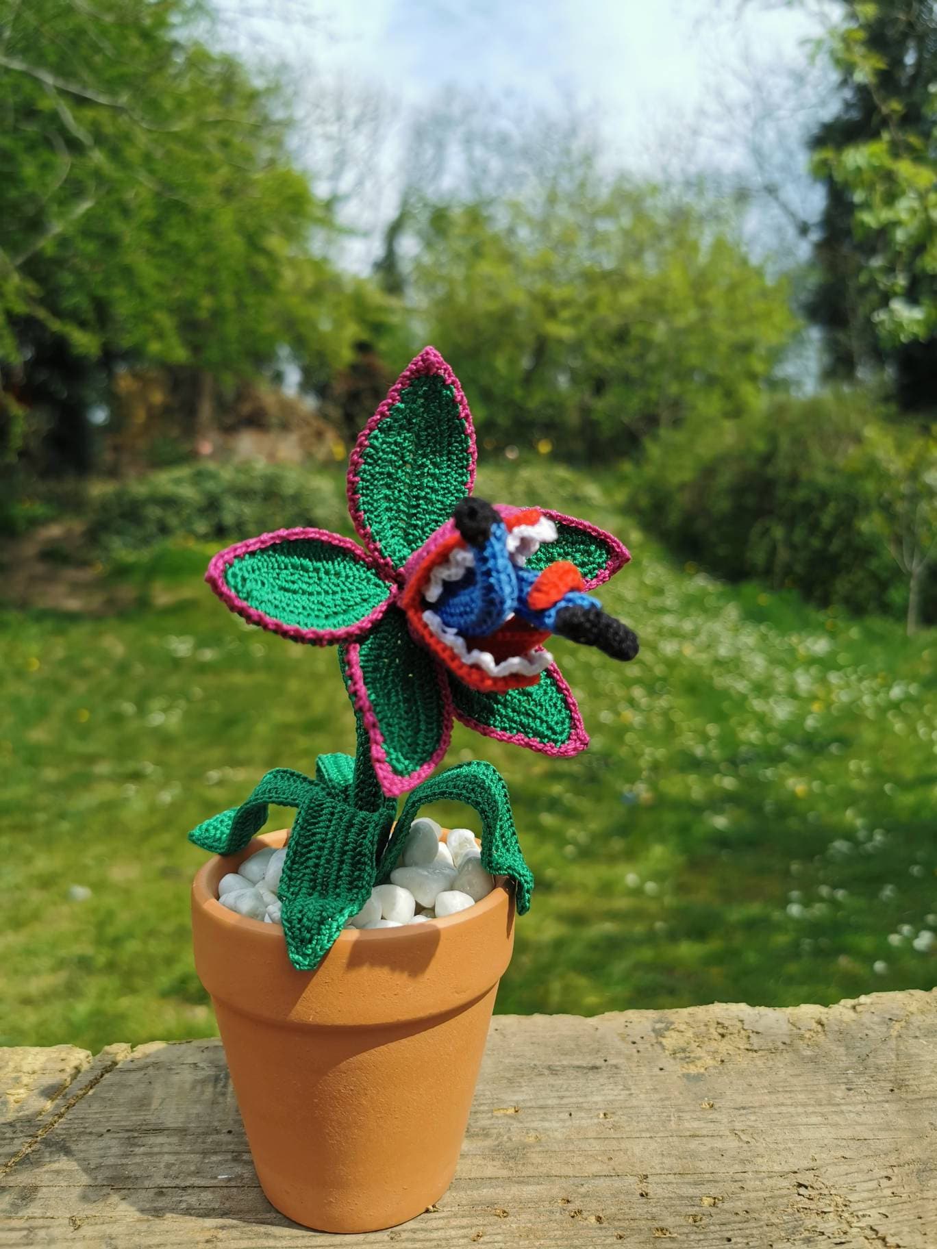 Man Eating Plant, Man Eating Flower, Crochet Man Eating Plant, Crochet ...