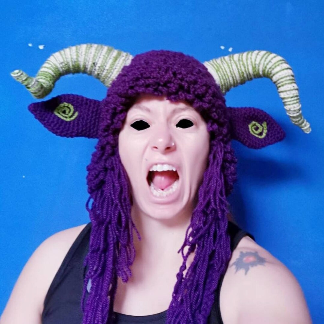 Horned Hat, Krampus Hat, Unique Winter Hat, Horns, Goat, Made to Order ...