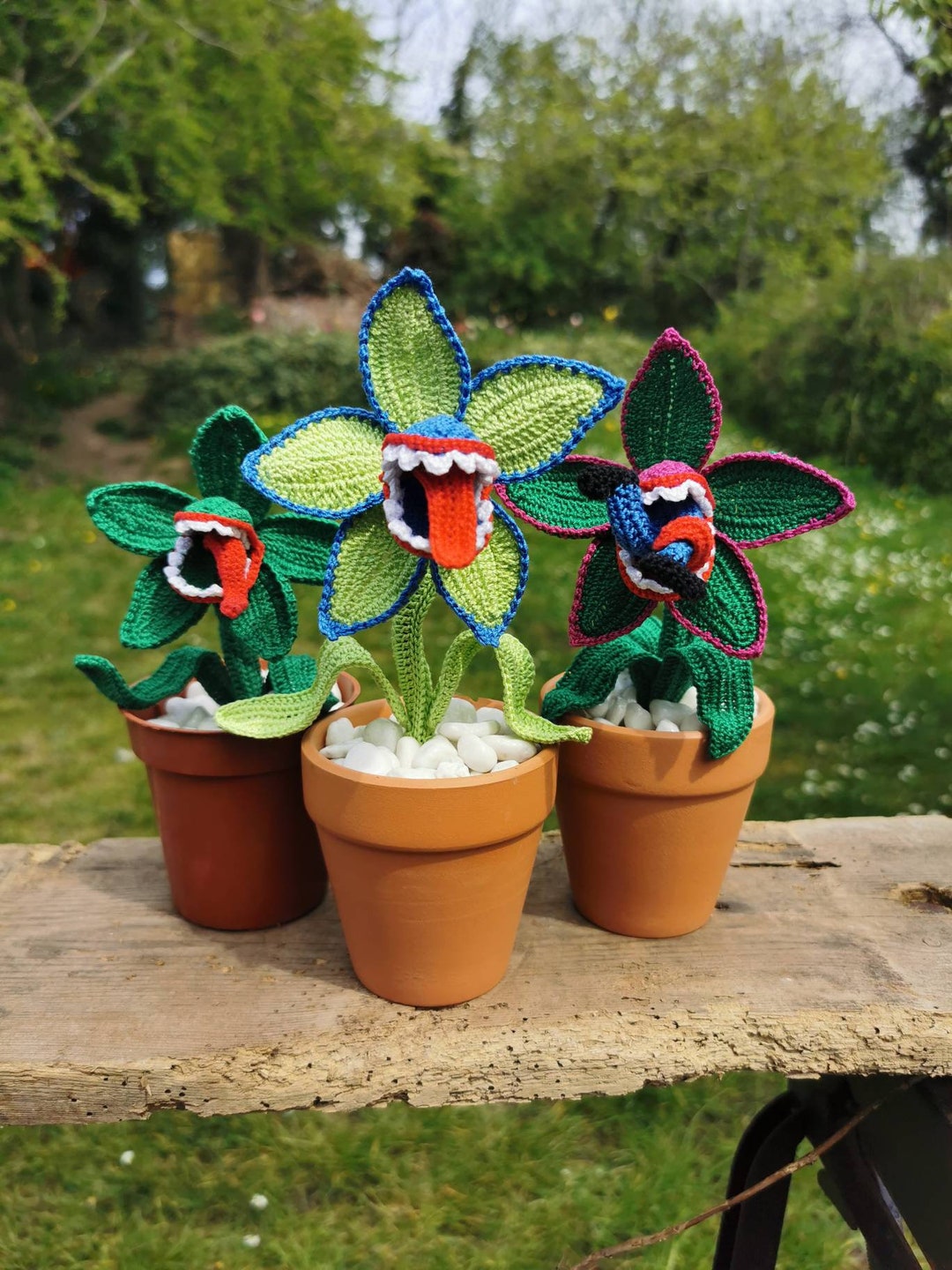 Man Eating Plant, Man Eating Flower, Crochet Man Eating Plant, Crochet ...