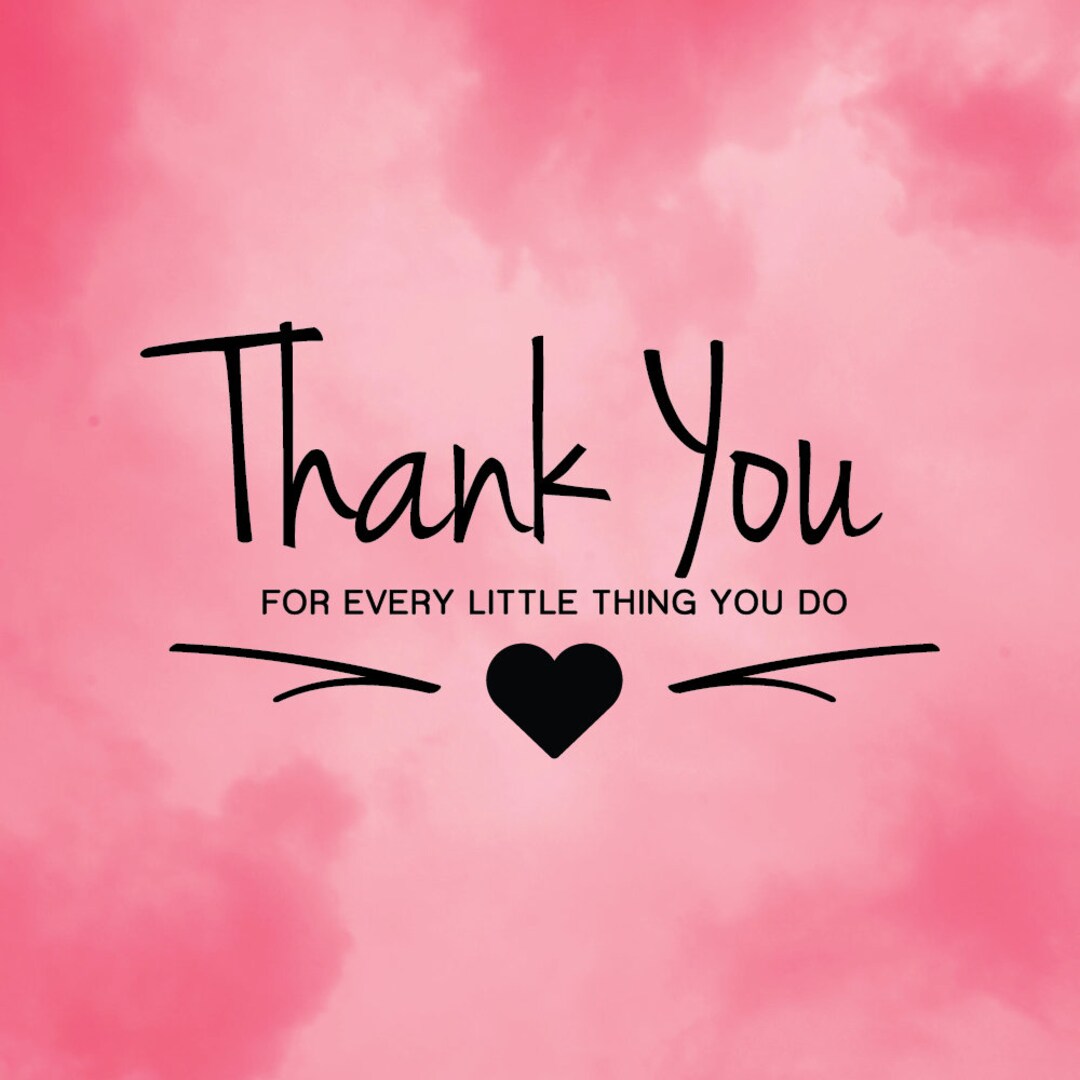 Thank You for Everything Greeting Card Quote Saying SVG Cut-out File ...