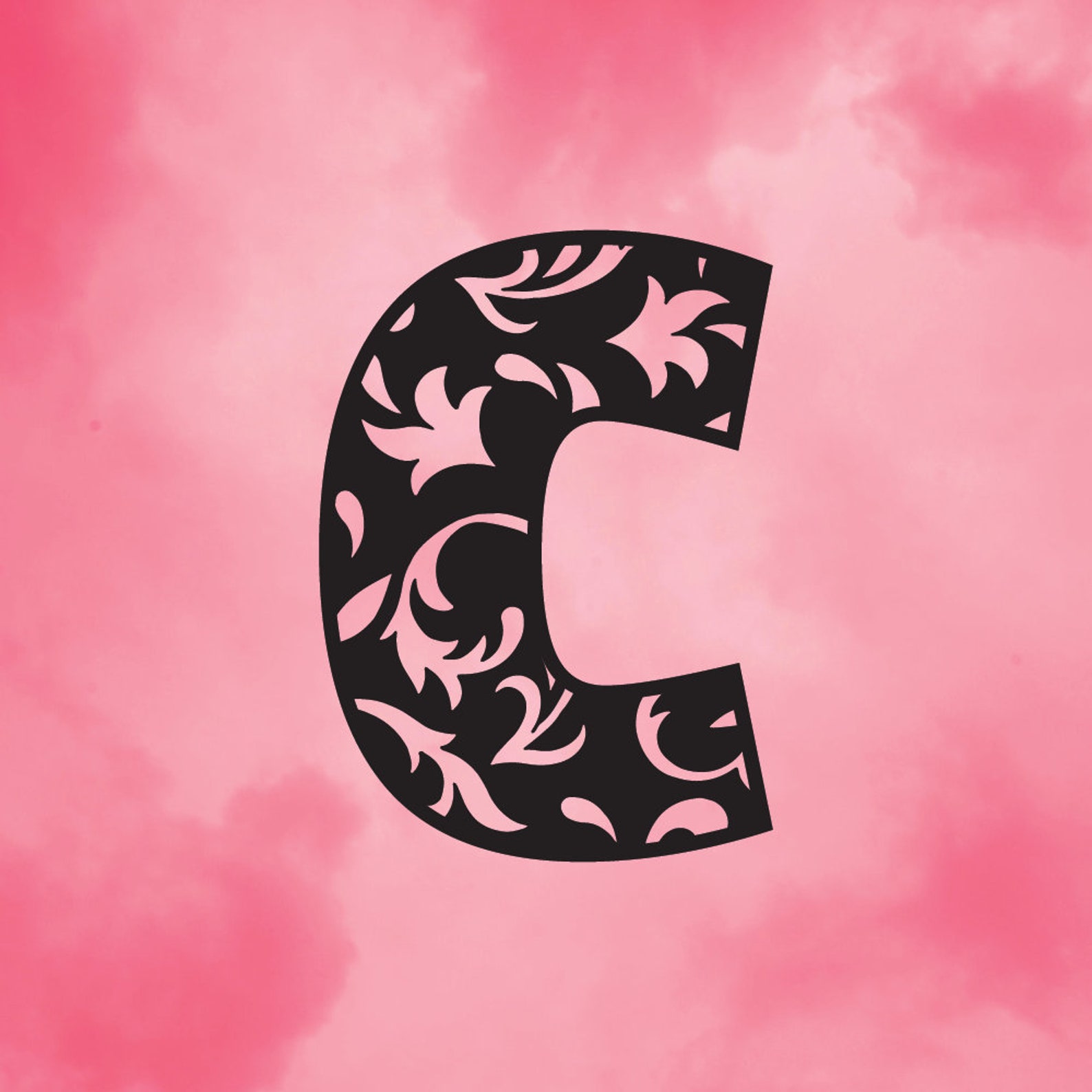 Filigree Letter SVG Cut-out File for Cricut/silhouette Die-cut PDF ...