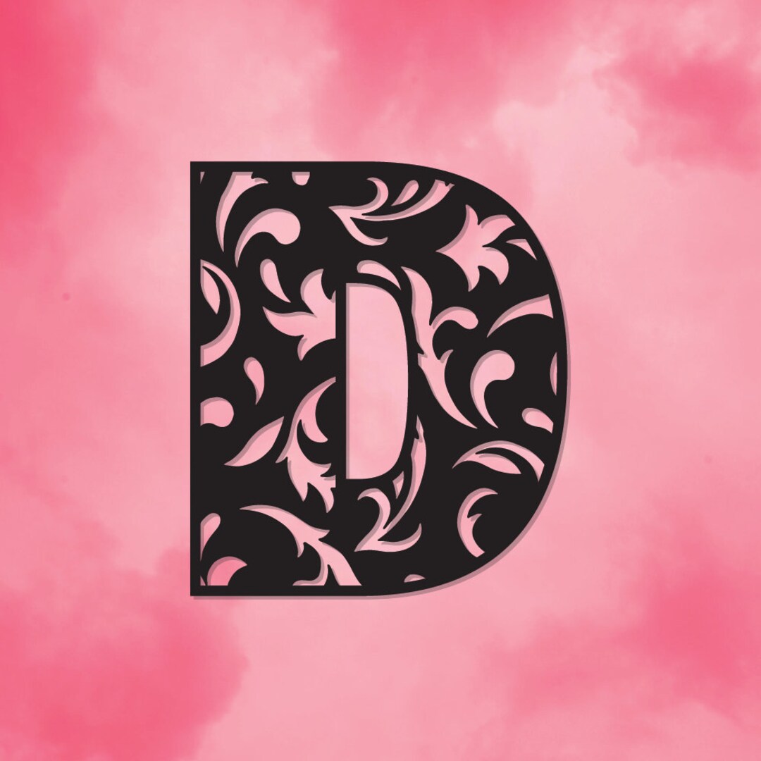 Filigree Letter SVG Cut-out File for Cricut/silhouette Die-cut PDF ...