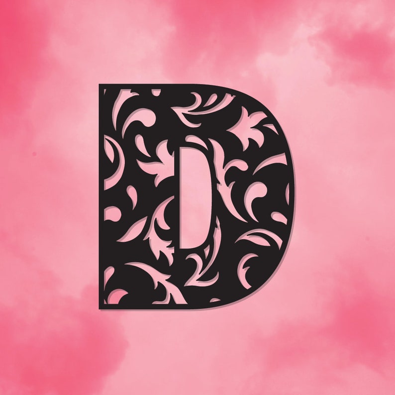 Filigree Letter SVG Cut-out File for Cricut/silhouette Die-cut PDF ...