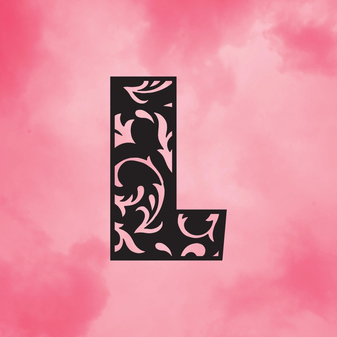 Filigree Letter SVG Cut-out File for Cricut/silhouette Die-cut PDF ...