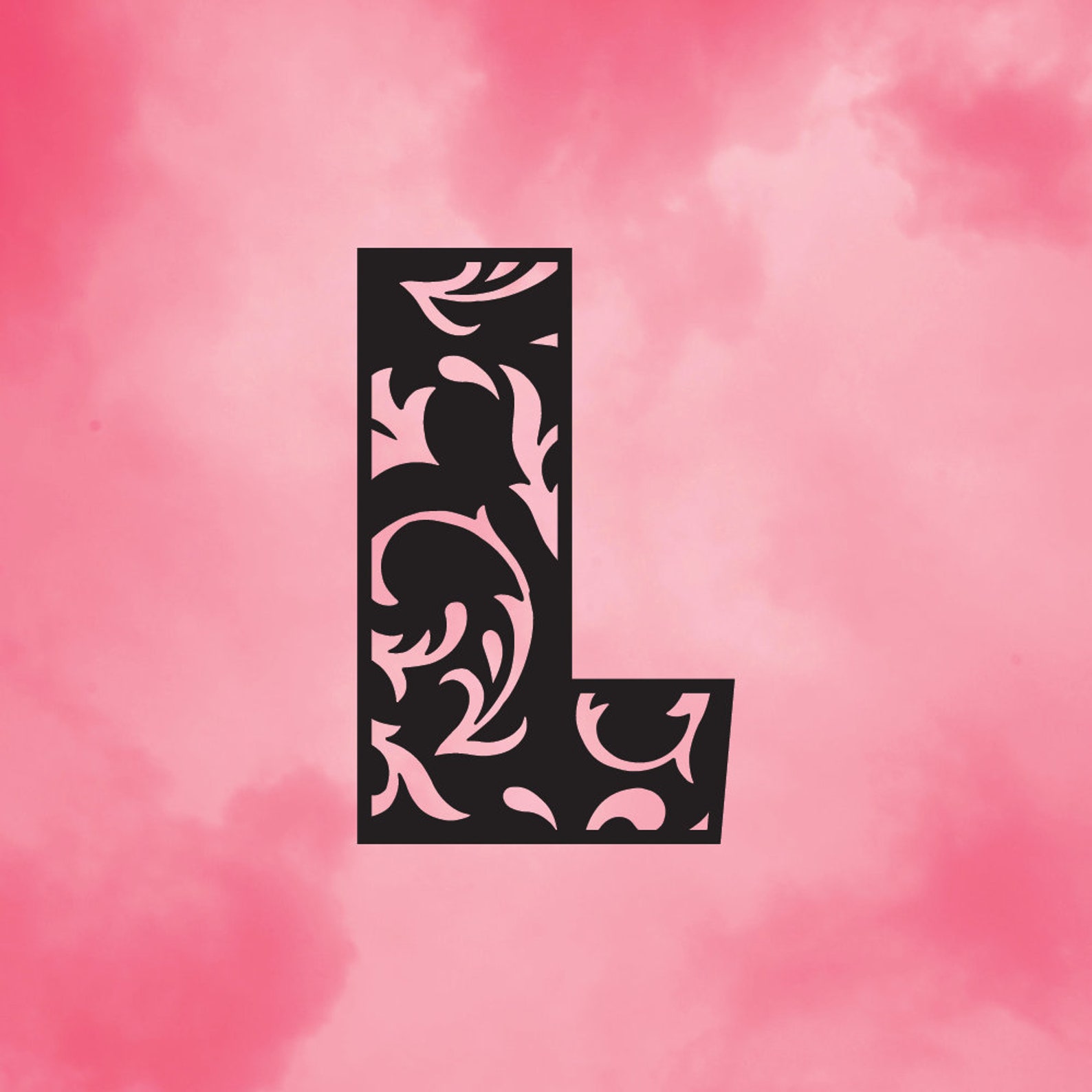 Filigree Letter SVG Cut-out File for Cricut/silhouette Die-cut PDF ...