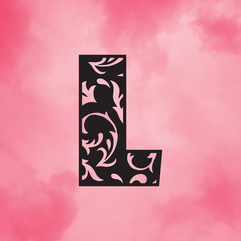 Filigree Letter SVG Cut-out File for Cricut/silhouette Die-cut PDF ...