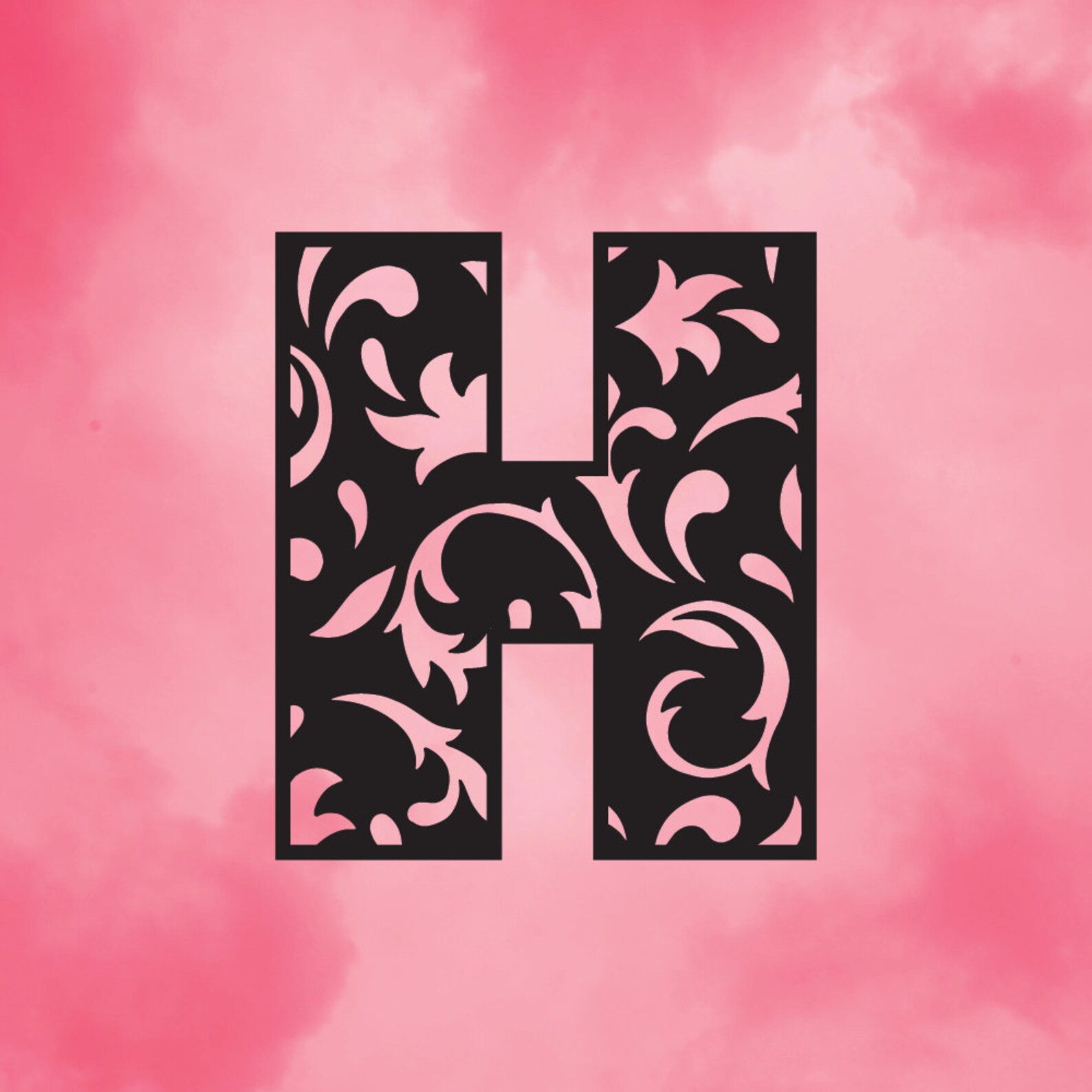 Filigree Letter SVG Cut-out File for Cricut/silhouette Die-cut PDF ...