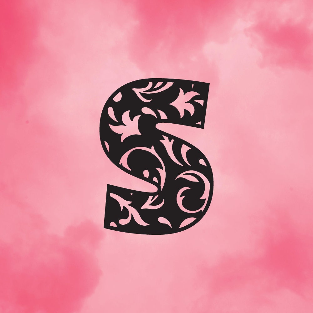 Filigree Letter SVG Cut-out File for Cricut/silhouette Die-cut PDF ...
