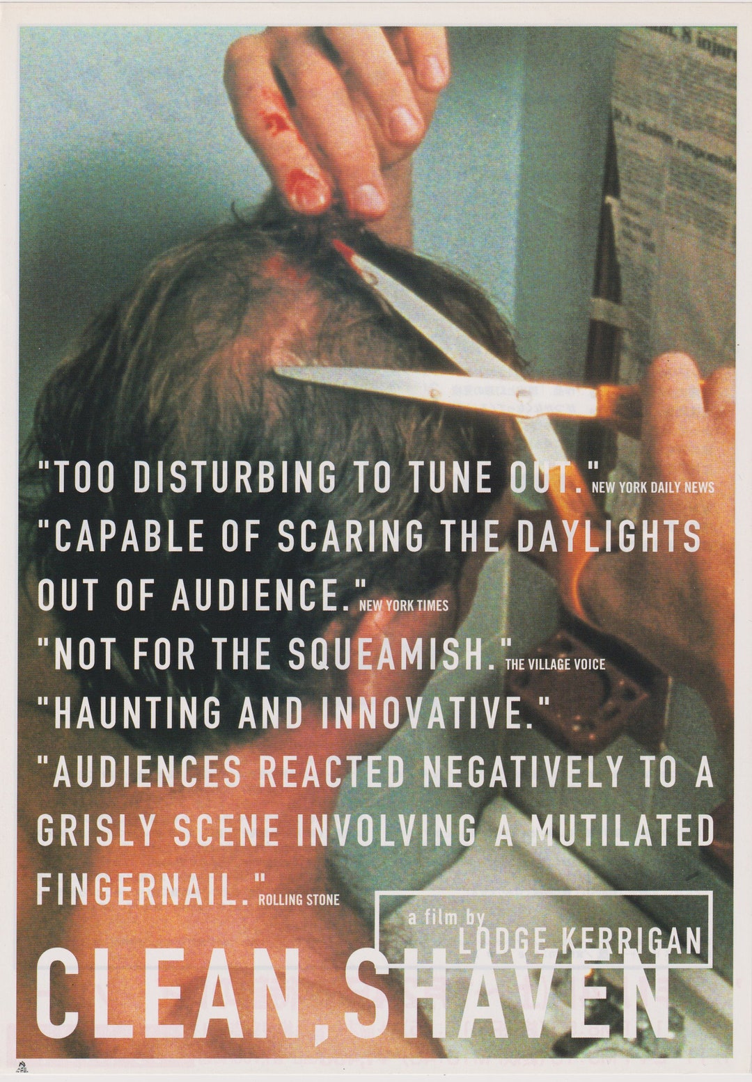 Clean, Shaven 1993 Lodge Kerrigan Japanese Movie Flyer Poster Chirashi ...