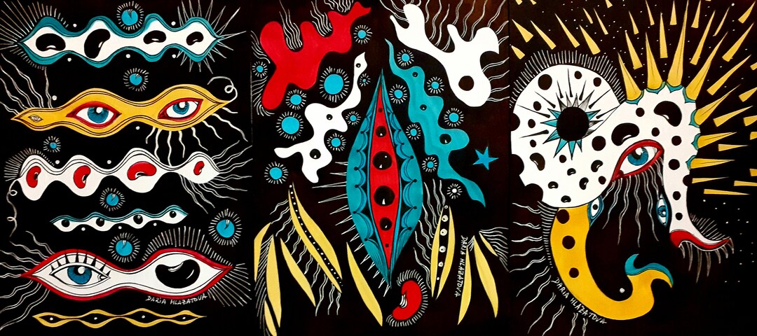 Lucky Beans Triptych - Etsy