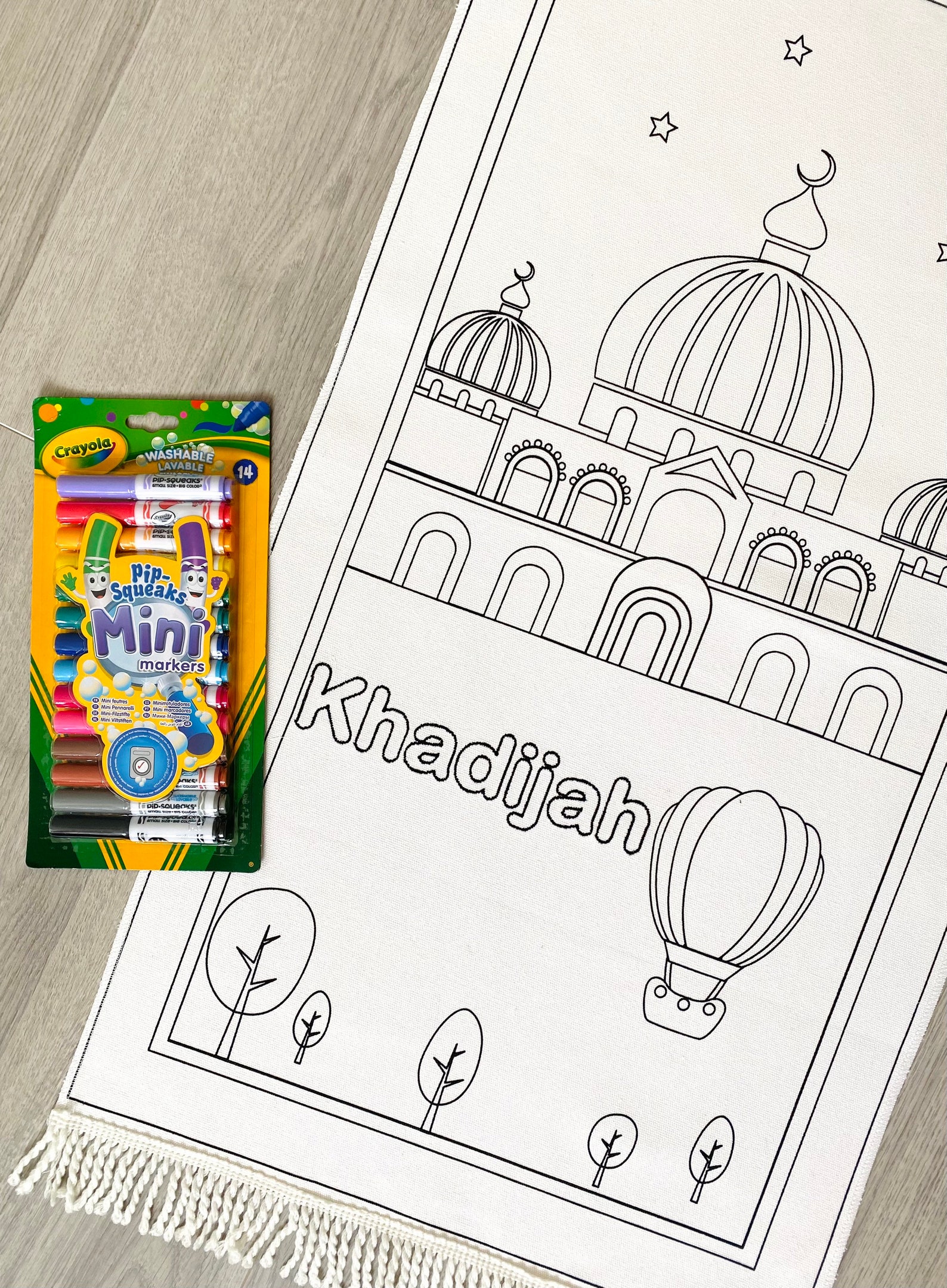 Children's Colouring Prayer Mat 90cmx50cm Colour Your Own Prayer Mat ...