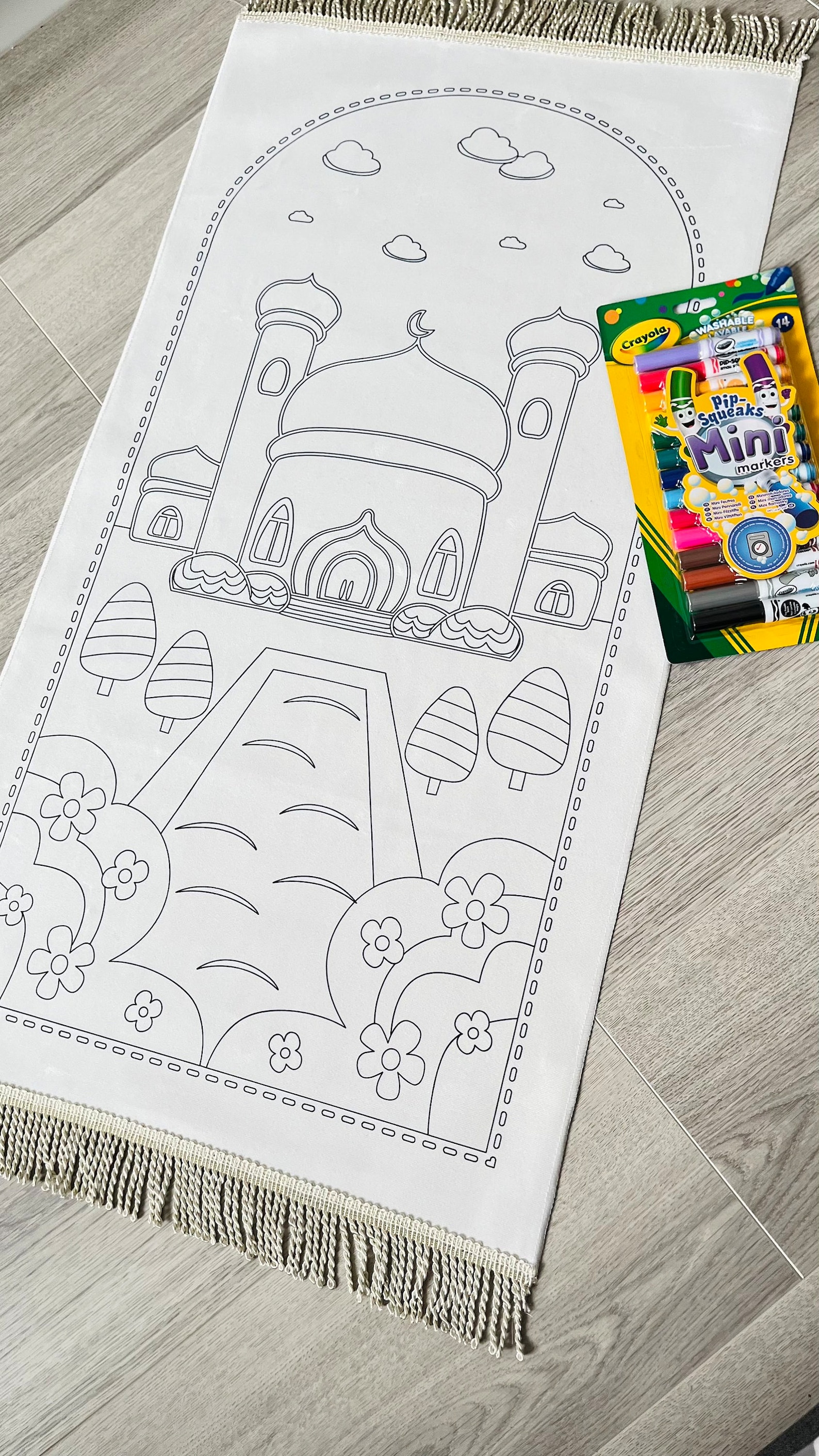 Children's Colouring Prayer Mat 90cmx50cm Colour Your Own Prayer Mat ...