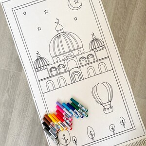 Children's Colouring Prayer Mat 90cmx50cm Colour Your Own Prayer Mat ...