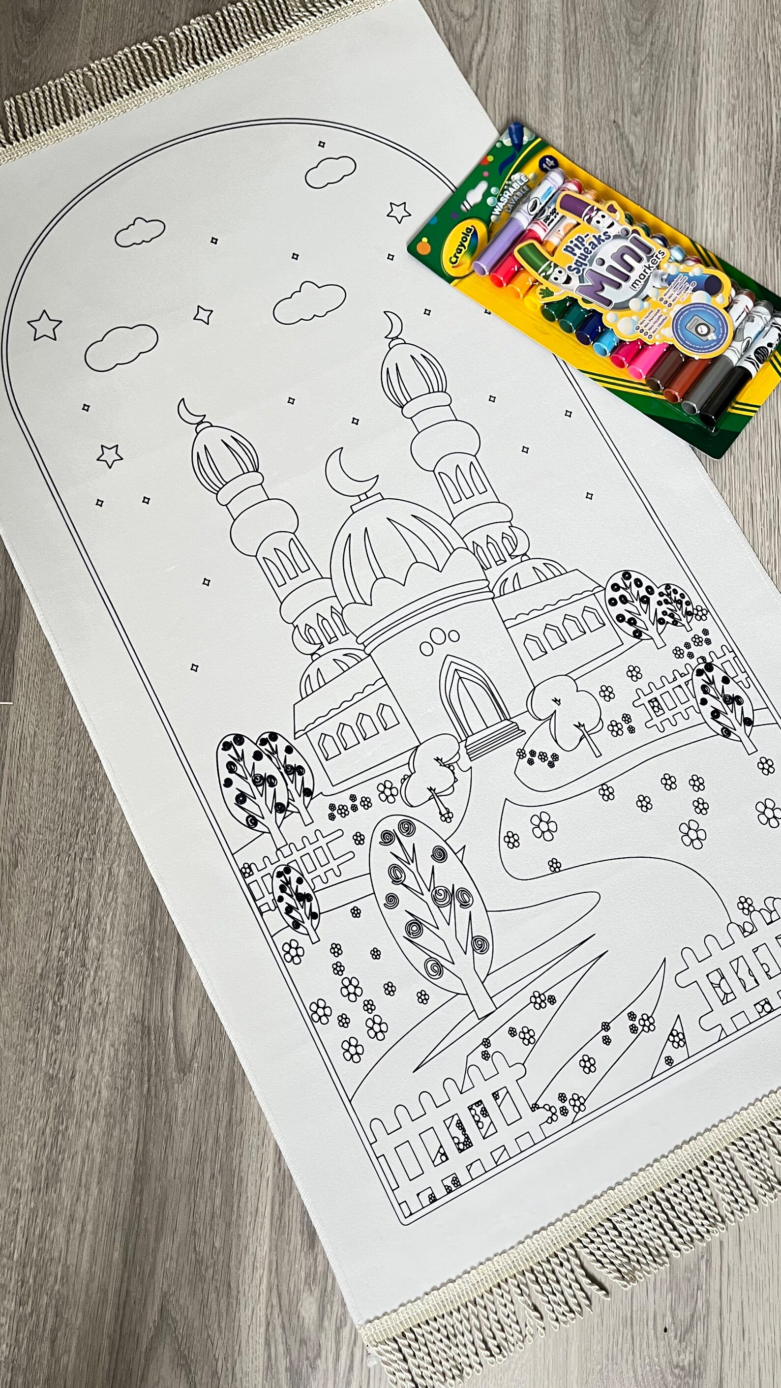 Children's Colouring Prayer Mat 90cmx50cm Colour Your Own Prayer Mat ...