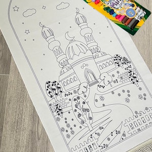 Children's Colouring Prayer Mat 90cmx50cm Colour Your Own Prayer Mat ...