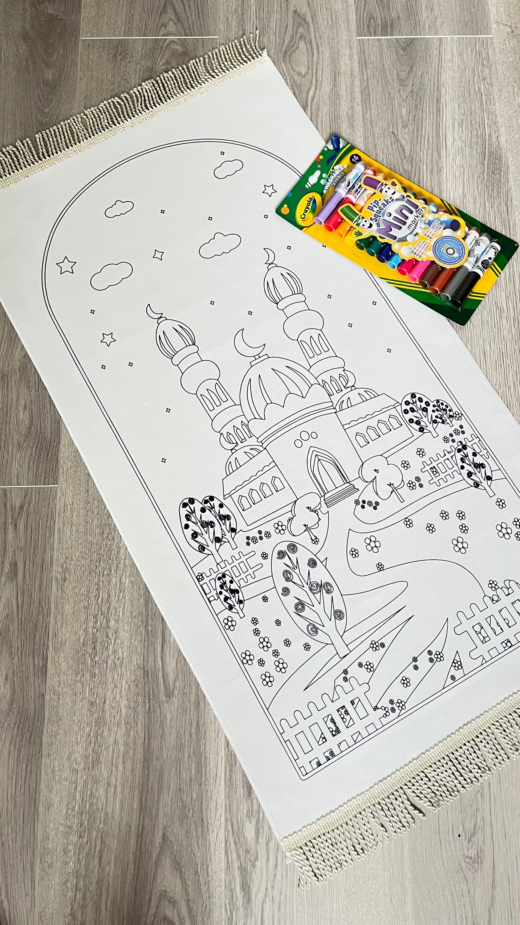 Children's Colouring Prayer Mat 90cmx50cm Colour Your Own Prayer Mat ...