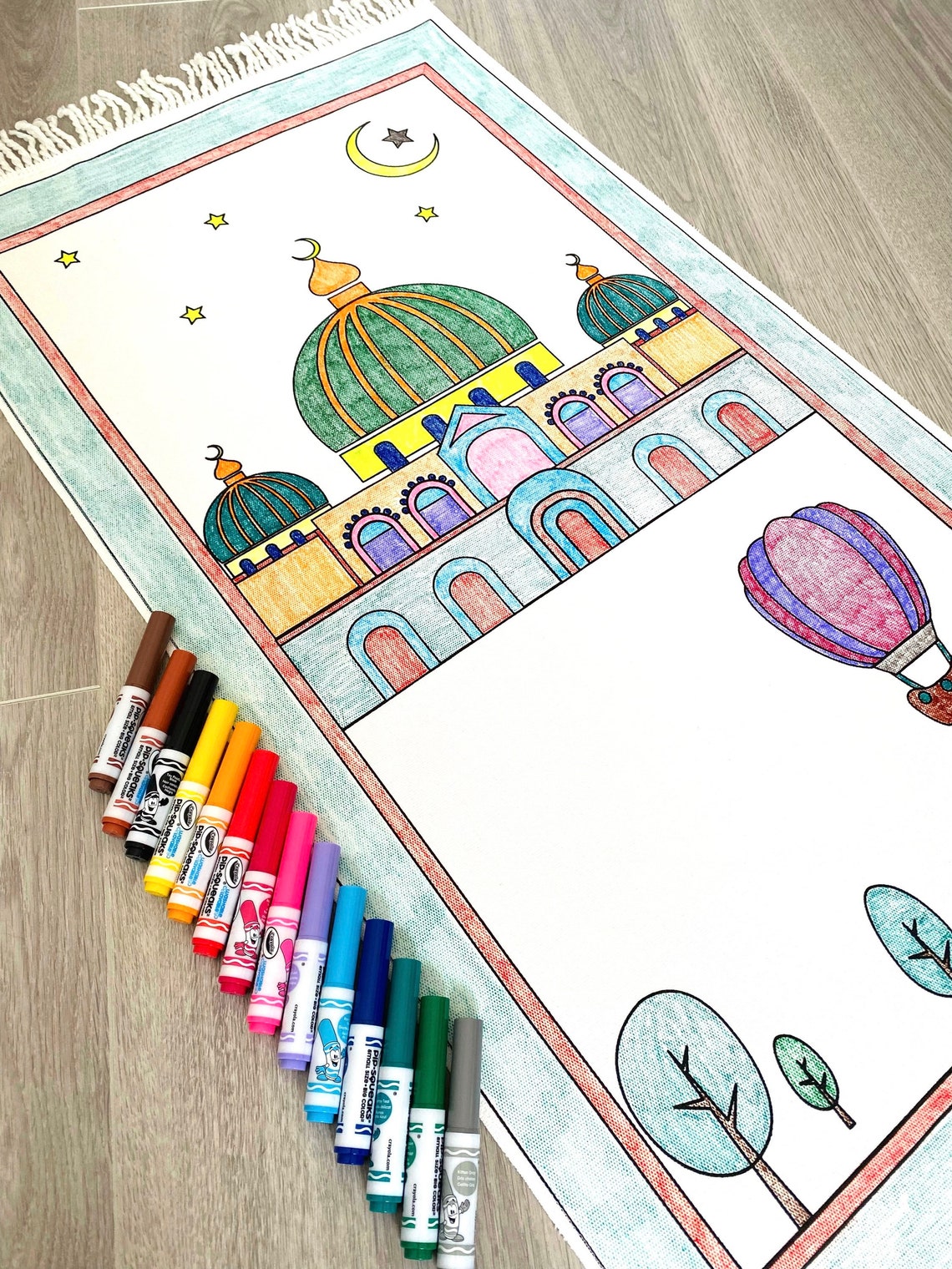 Children's Colouring Prayer Mat 90cmx50cm Colour Your Own Prayer Mat ...