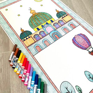 Children's Colouring Prayer Mat 90cmx50cm Colour Your Own Prayer Mat ...