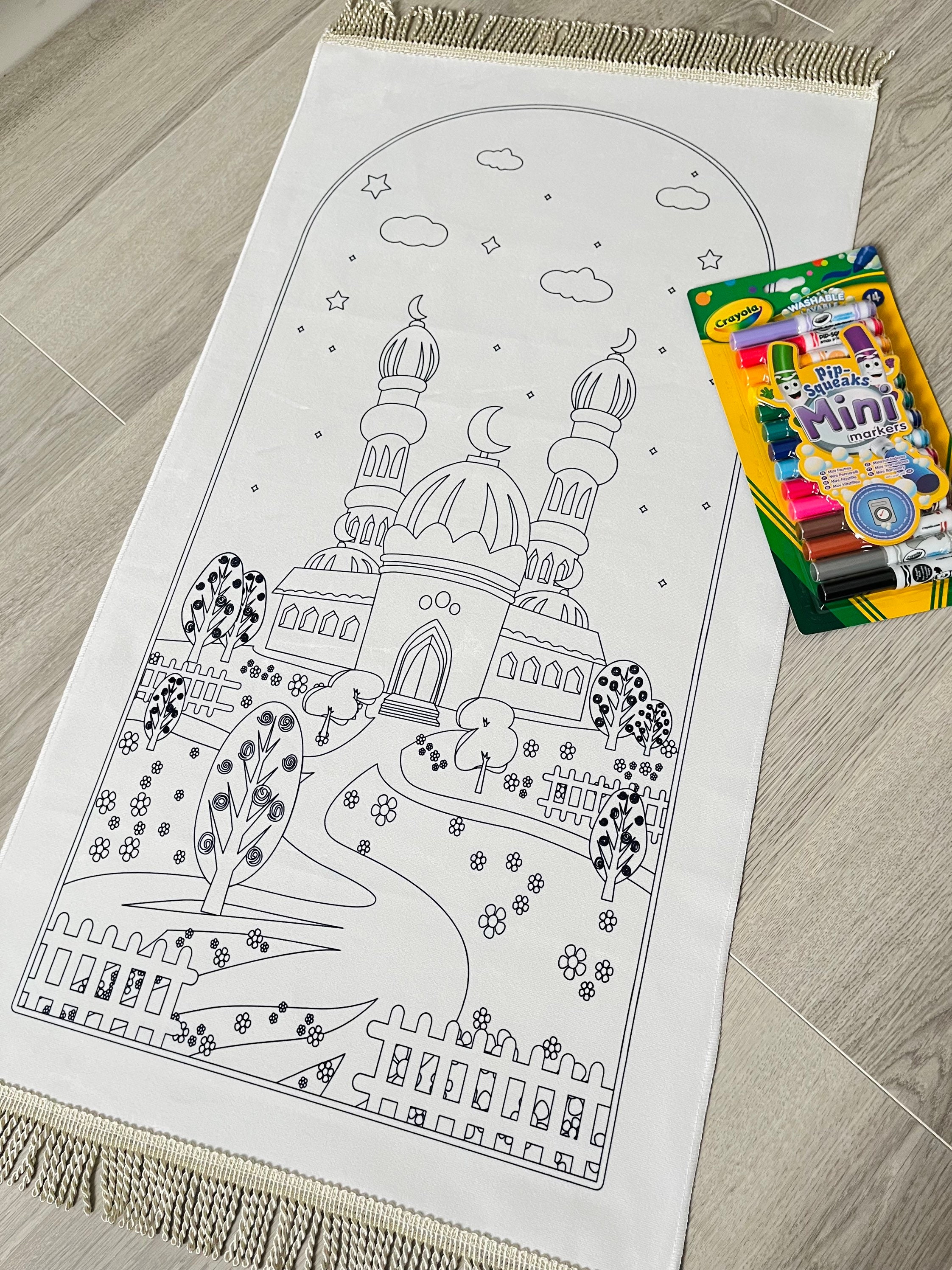 Children's Colouring Prayer Mat 90cmx50cm Colour Your Own Prayer Mat ...