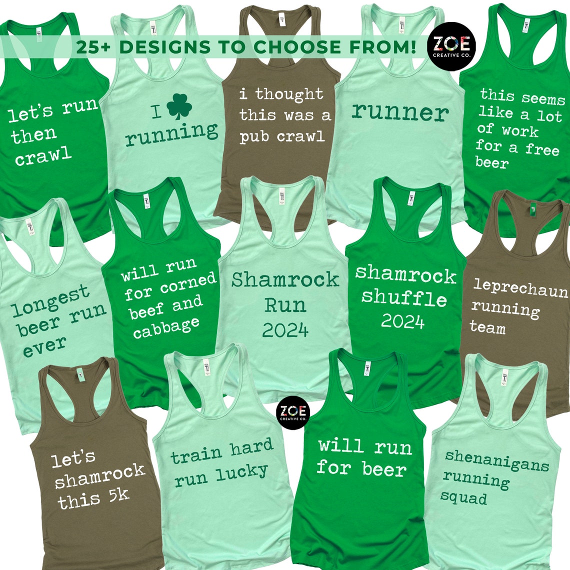 25+ QUOTES St Patricks Day Running Shirts, Shamrock Shuffle Tank Top ...