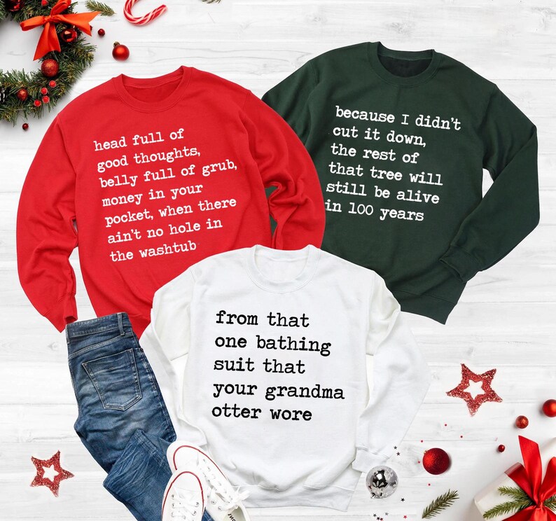 Emmet Christmas Sweatshirt, Otter Christmas Sweatshirt, Jug Band ...