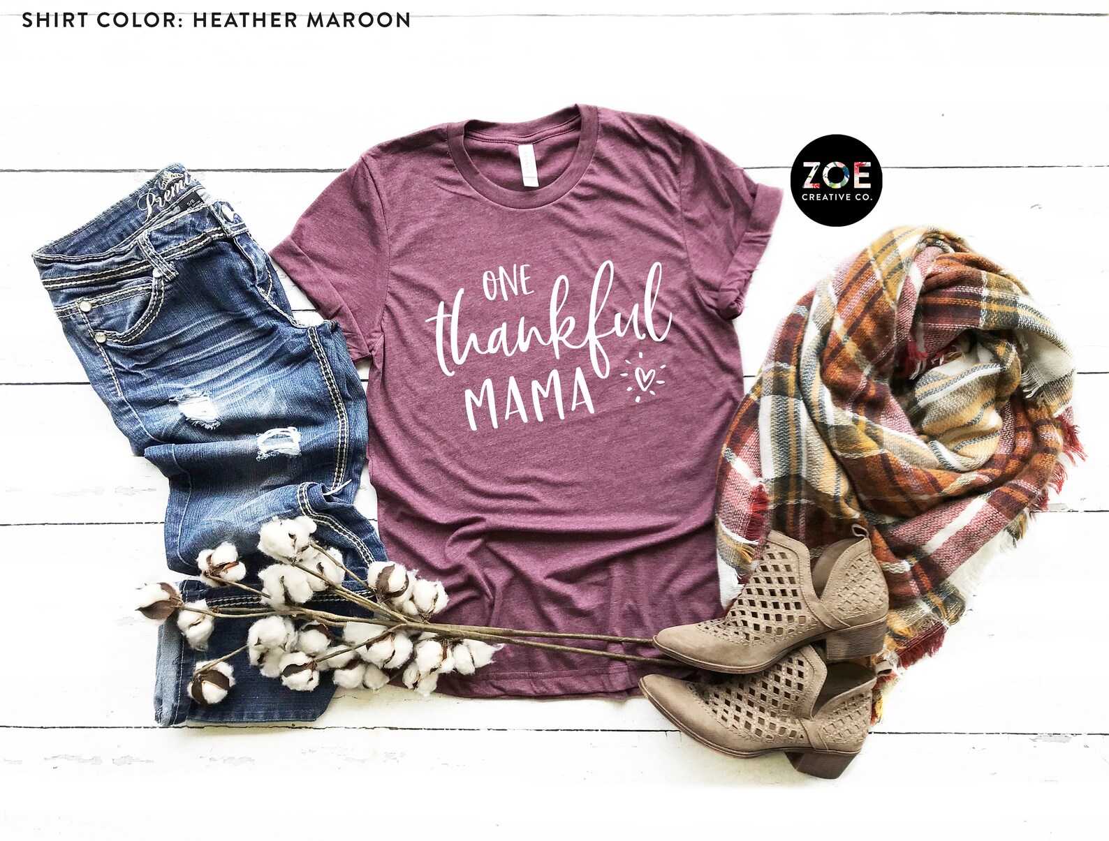 One Thankful Mama Shirt, Thanksgiving Mom Shirt, New Mom Thanksgiving ...