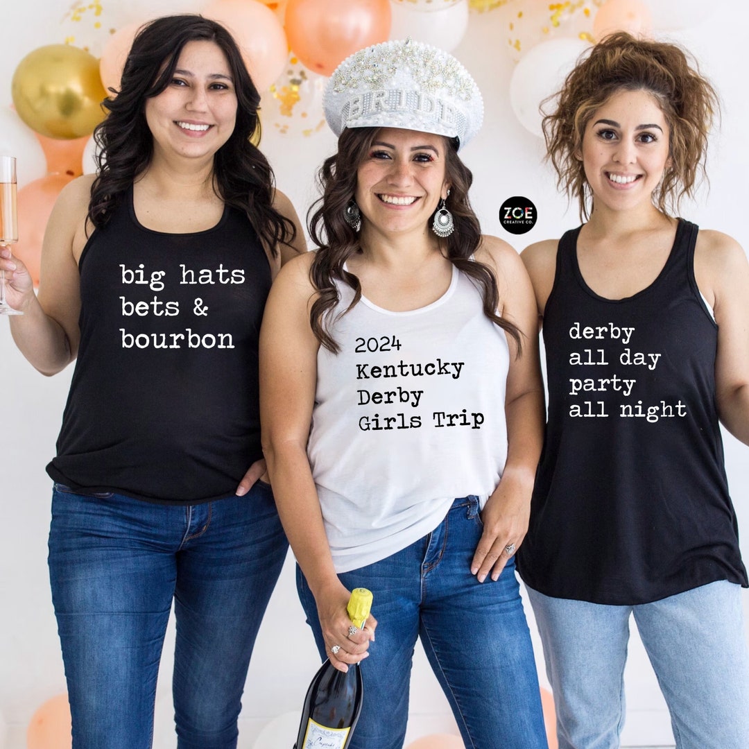 Kentucky Derby Bachelorette Party Tank Tops, Funny Derby Wedding Tanks ...