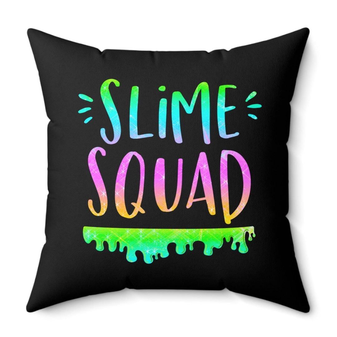 SLIME SQUAD Pillow Cool Squish Slime Fan Boy or Girl Room Decor Slime ...