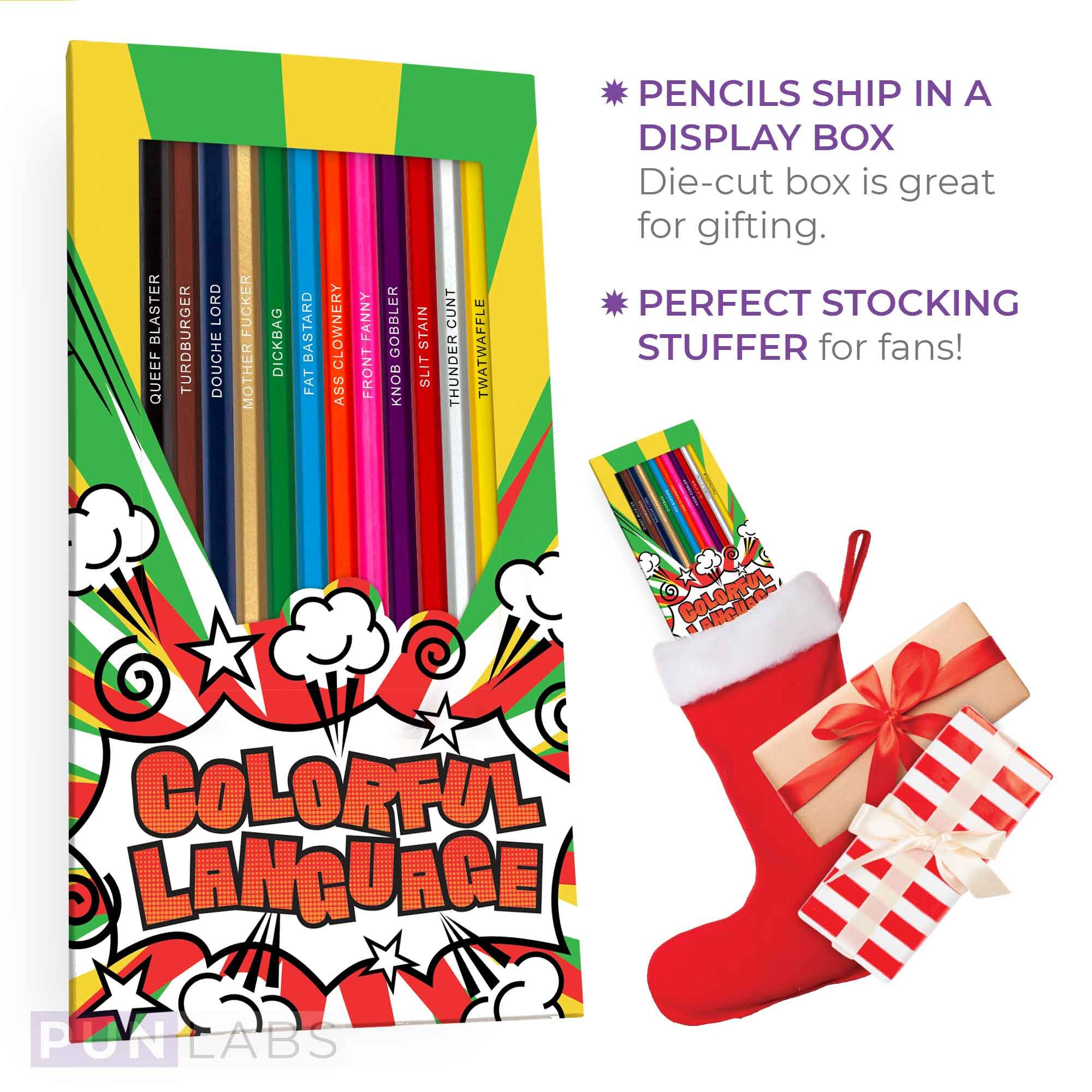 Colorful Language Colored Pencil Set for Adult Fans of Bad - Etsy
