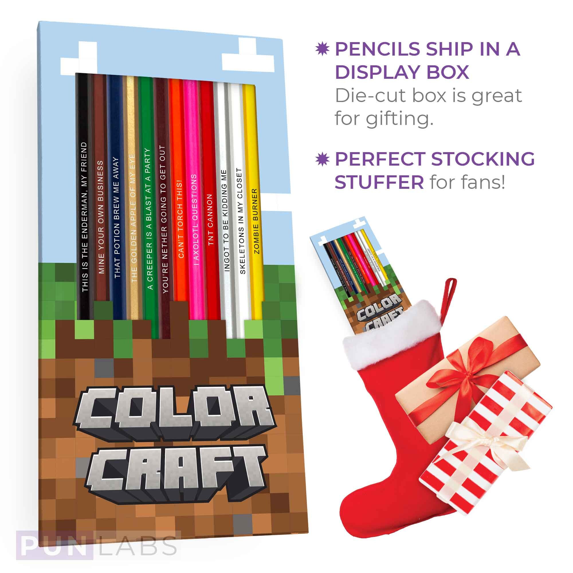 Color Craft Colored Pencil Set for Fans of Minecraft Set of - Etsy