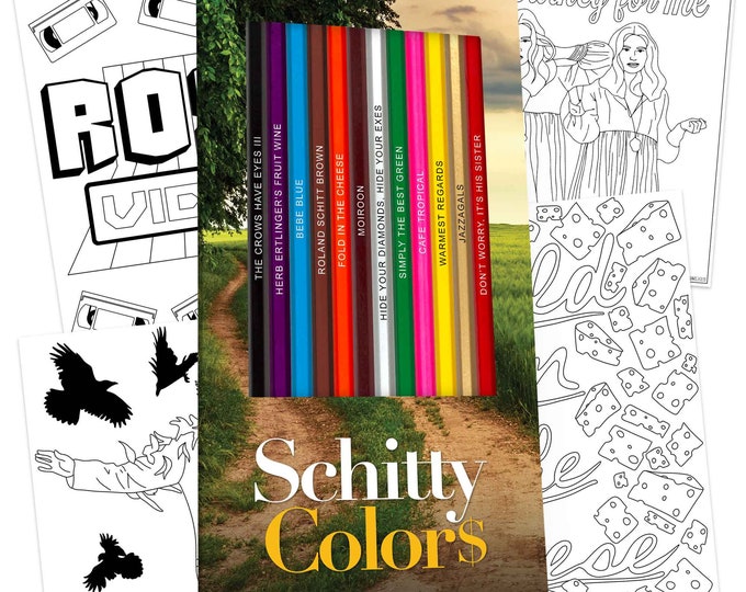 Schitty Colors Colored Pencil Set & Coloring Pages for Fans of Schitt’s ...