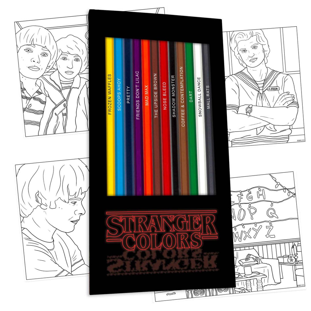 Stranger Colors Colored Pencils & Coloring Pages for Fans of Stranger ...
