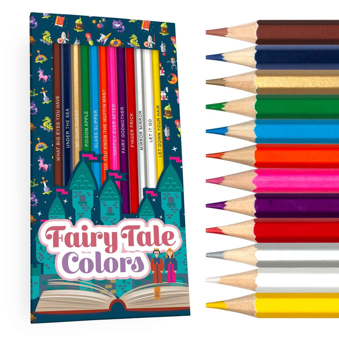 Fairy Tale Colors Colored Pencil Set for Fans of Fairy Tales Set of 12 ...