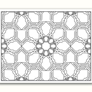 PRINTABLE Adult Coloring Page, Relaxing Coloring Sheet, Geometric ...