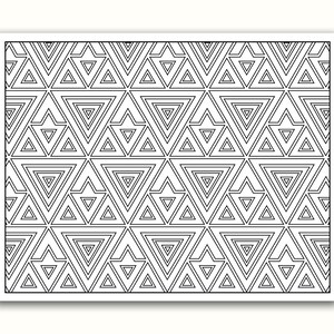 PRINTABLE Adult Coloring Page, Relaxing Coloring Sheet, Geometric ...