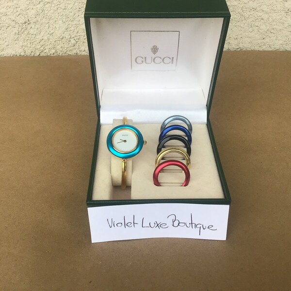 Gucci Interchangeable Bezel Watch - Etsy