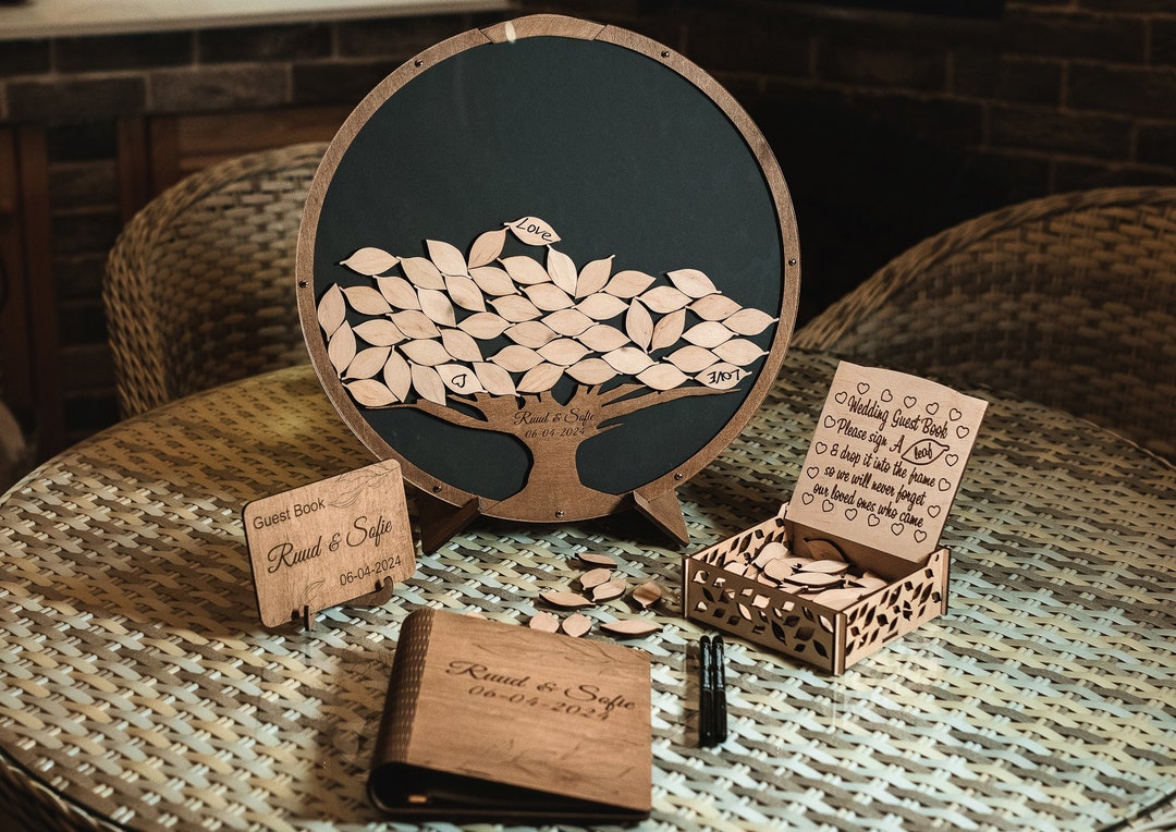 Tree Guest Book, Family Tree, Wedding Guestbook, Custom Guest Book ...