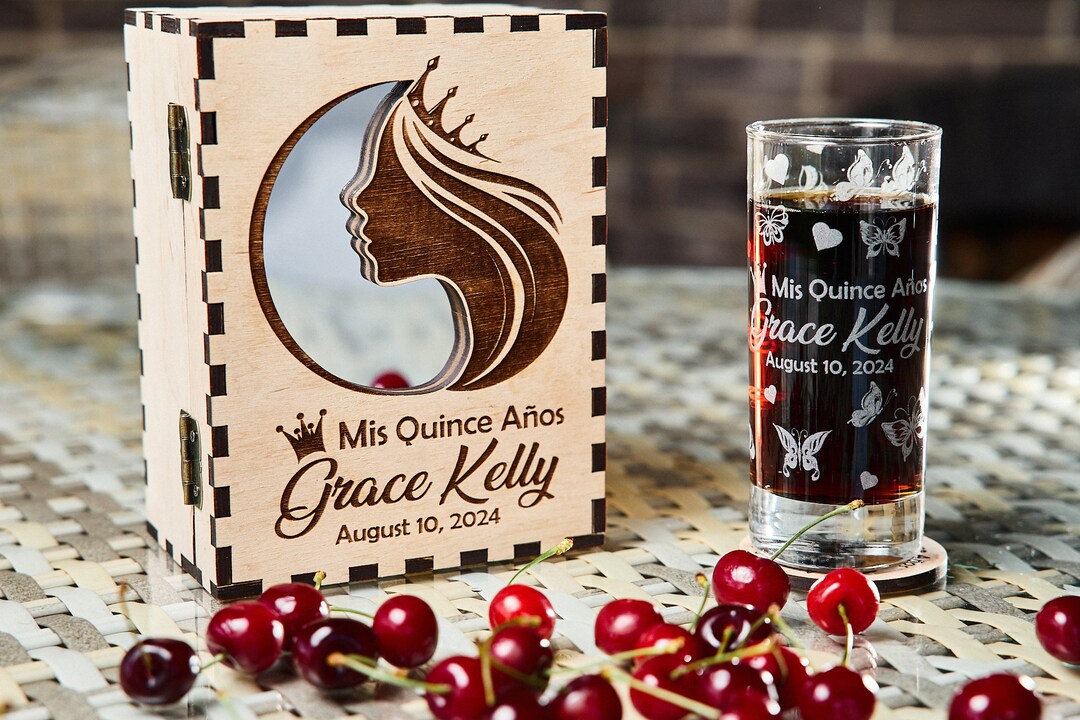 Mis Quince Glass, Custom Сocktail Glass, Personalized Juice Glass ...