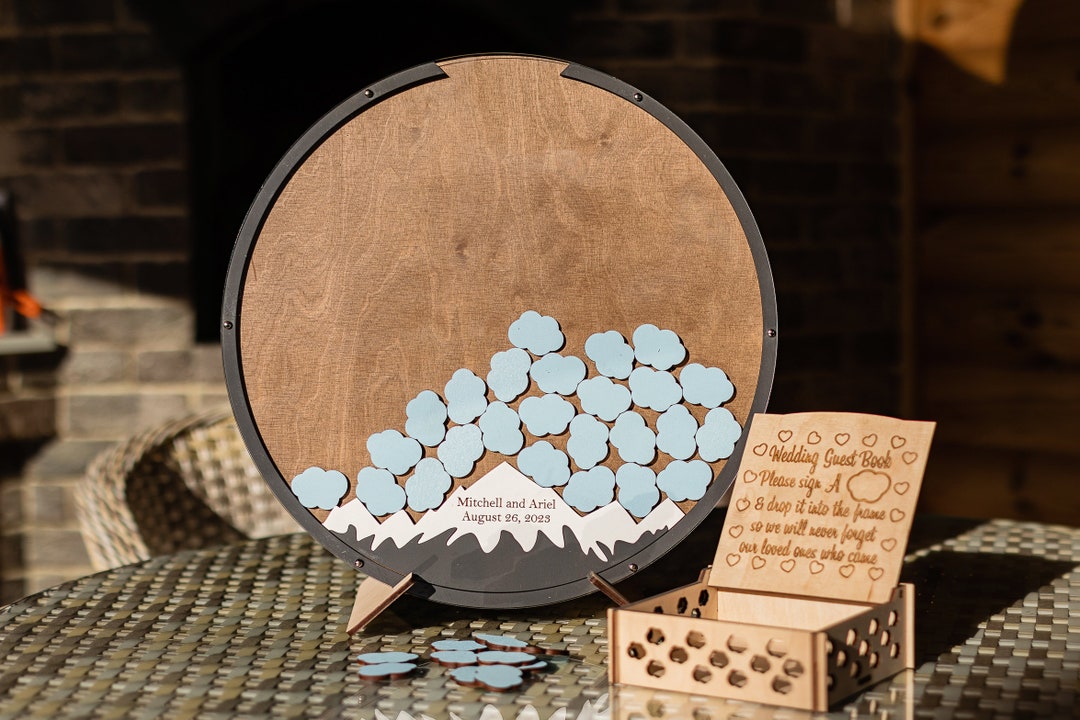 Mountain Guest Book, Custom Guest Book, Wedding Guest Book Alternative ...