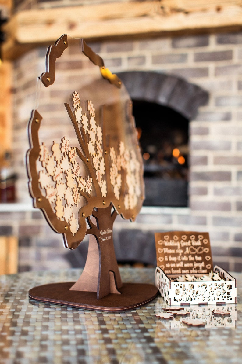 Tree Wedding Guest Book Unique Guestbook Wedding Guest Book - Etsy