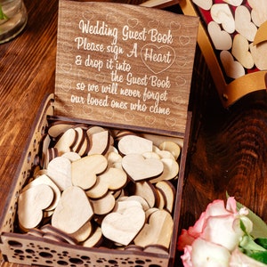 Wooden Box, Box for Hearts, Rustic Wedding, Hearts Box, Wood Box ...
